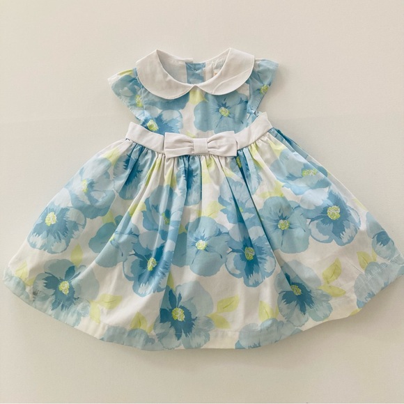 Gymboree | Dresses | Gymboree Baby Girl 36 Months Blue Floral Party ...